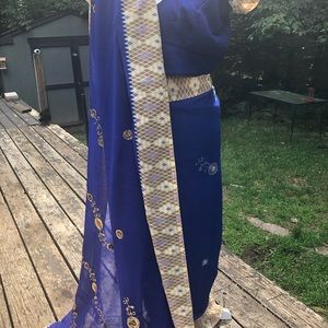 Dresses | Royal Blue Sari | Poshmark